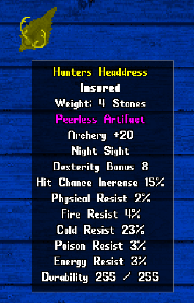 peerless:hunters_headdress [UO Enigma Wiki]